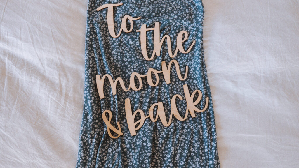 To the moon & back Timber Wall Hanging Decal - Oh Coco
