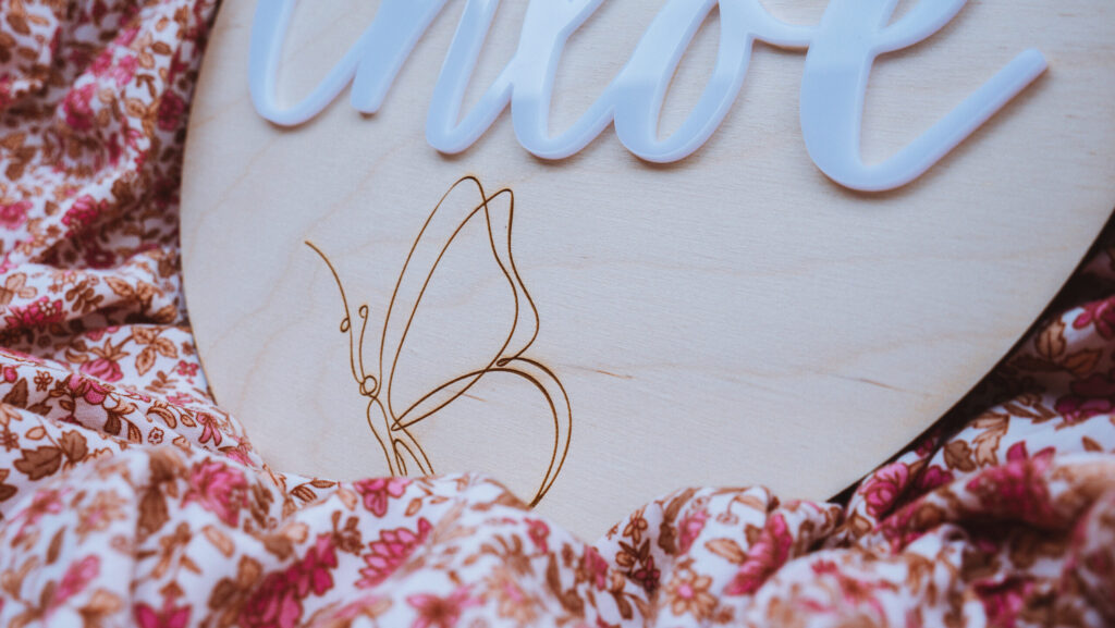 Butterfly Name Sign - Oh Coco