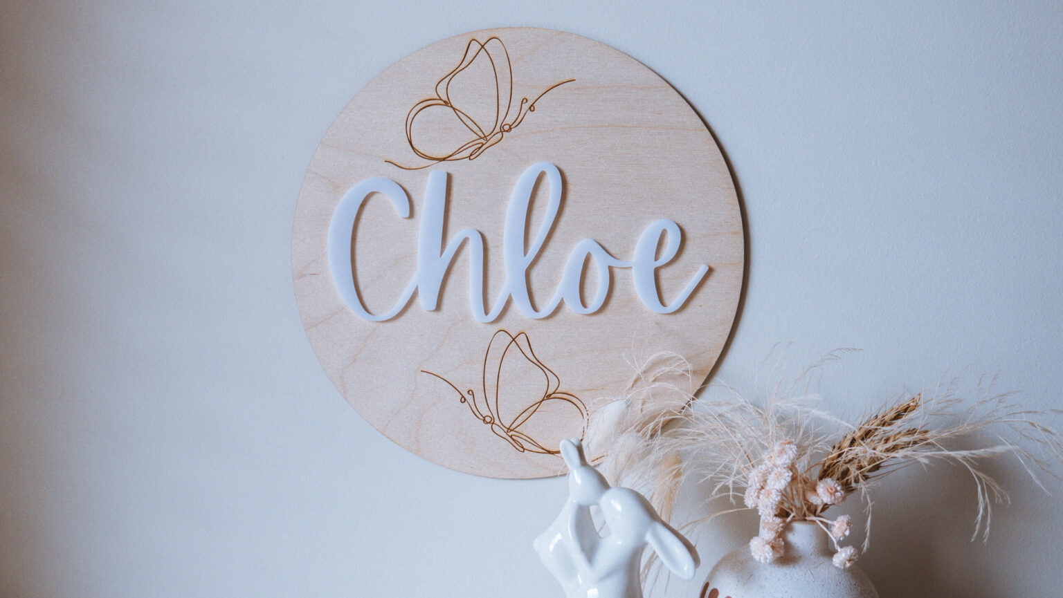 Butterfly Name Sign - Oh Coco