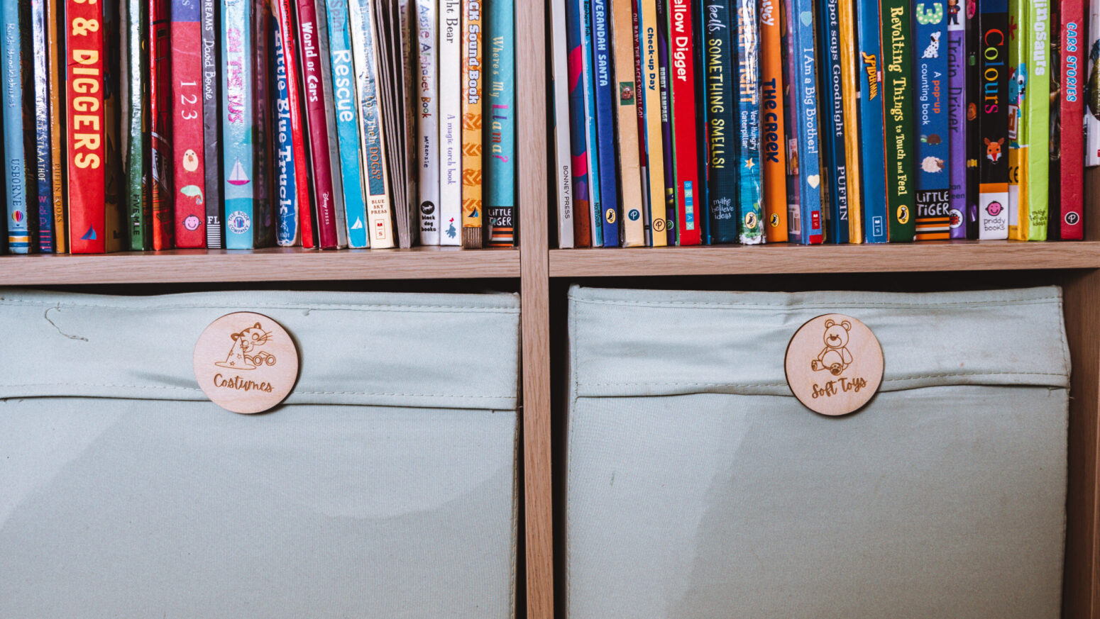 Personalised Wooden Toy Storage Tags - Oh Coco