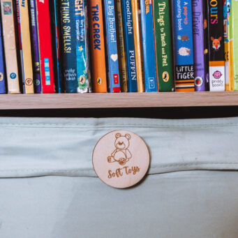 Personalised Wooden Toy Storage Tags - Oh Coco