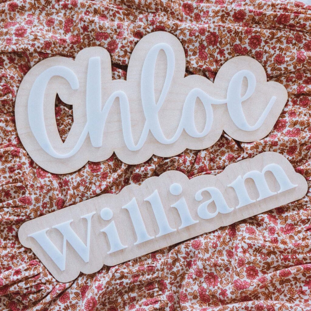 Layered Name Sign - Oh Coco