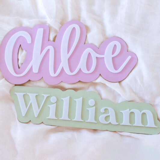 Layered Name Sign - Oh Coco