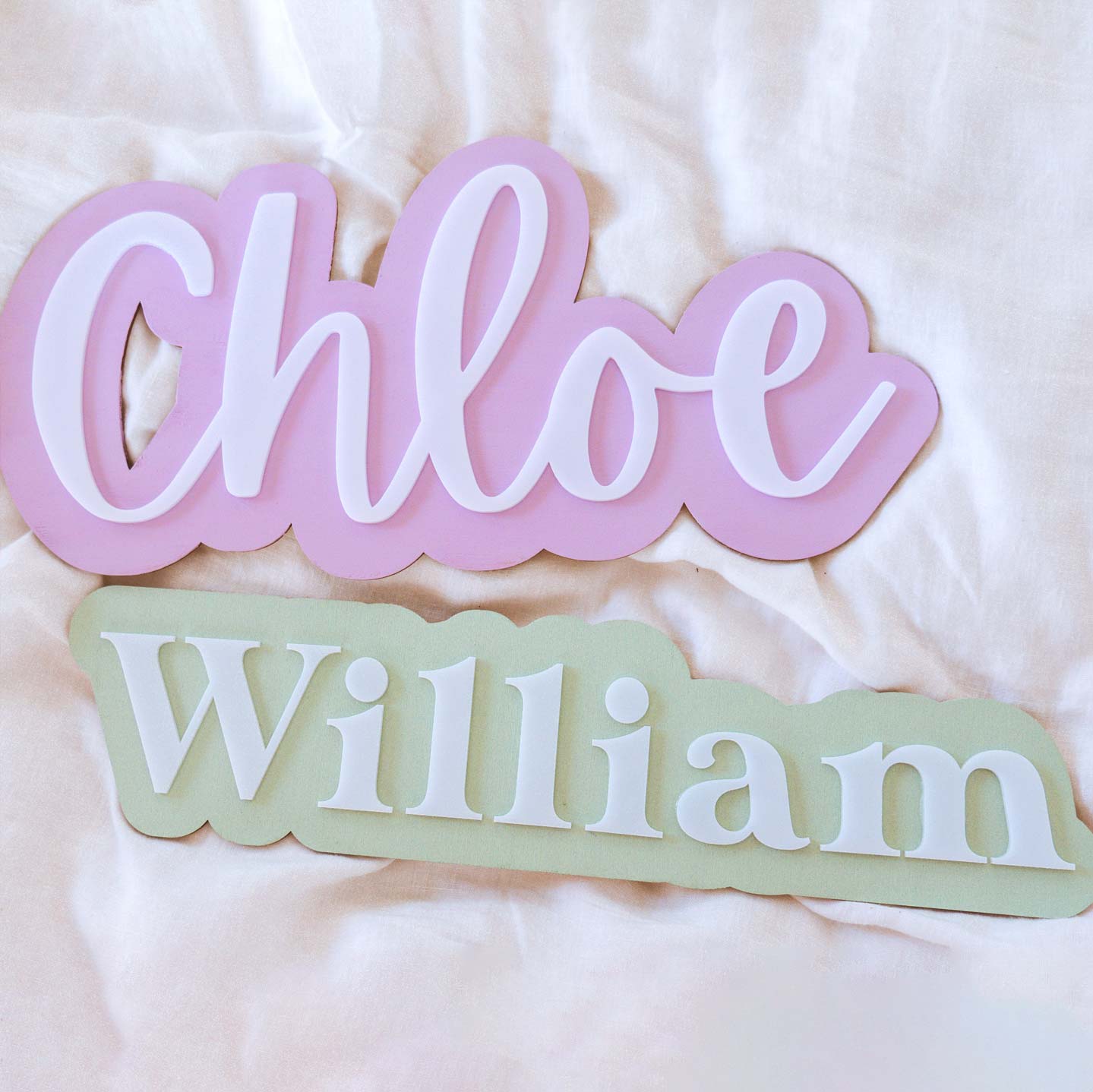 Layered Name Sign - Oh Coco