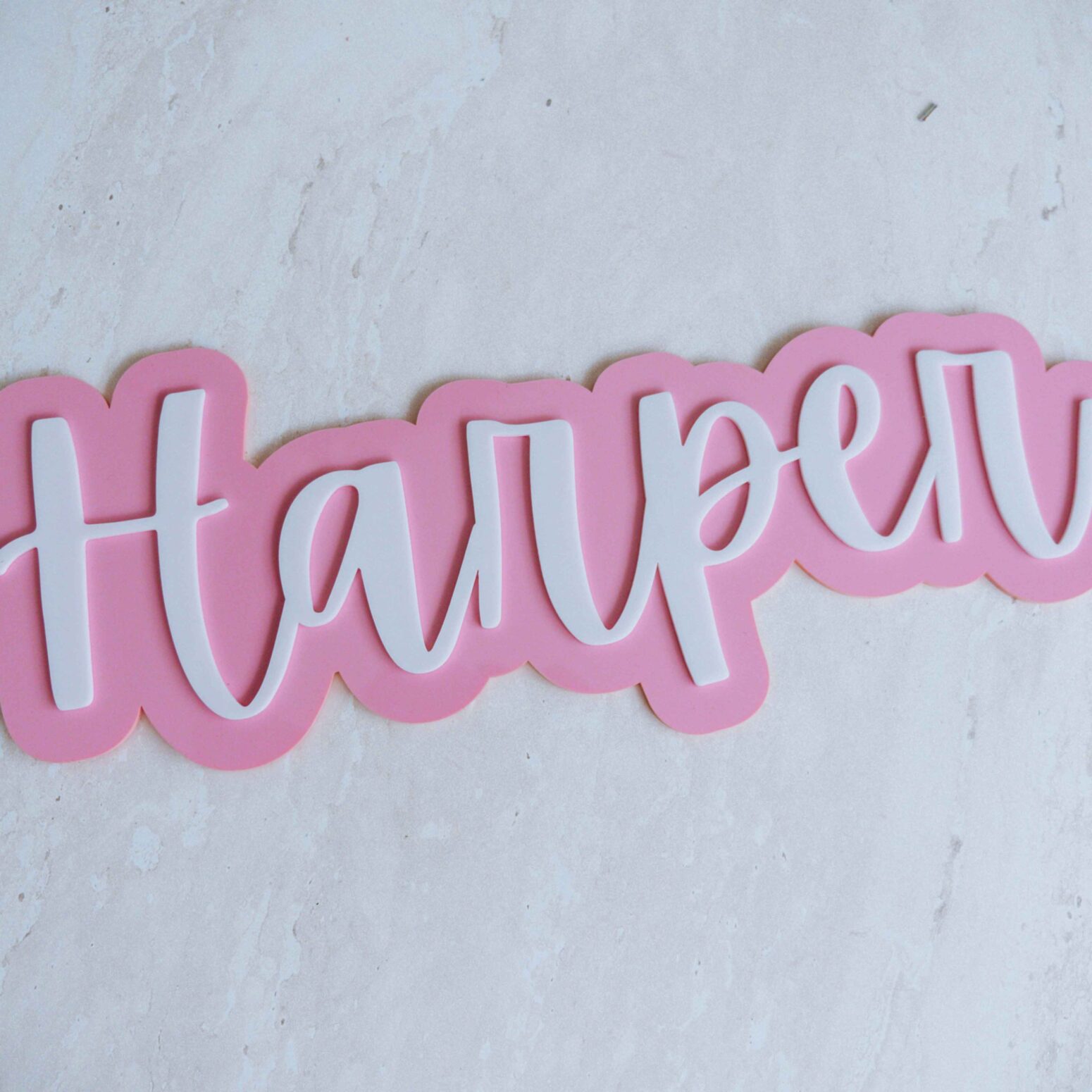 Double Layered Acrylic Name sign personalised - Oh Coco
