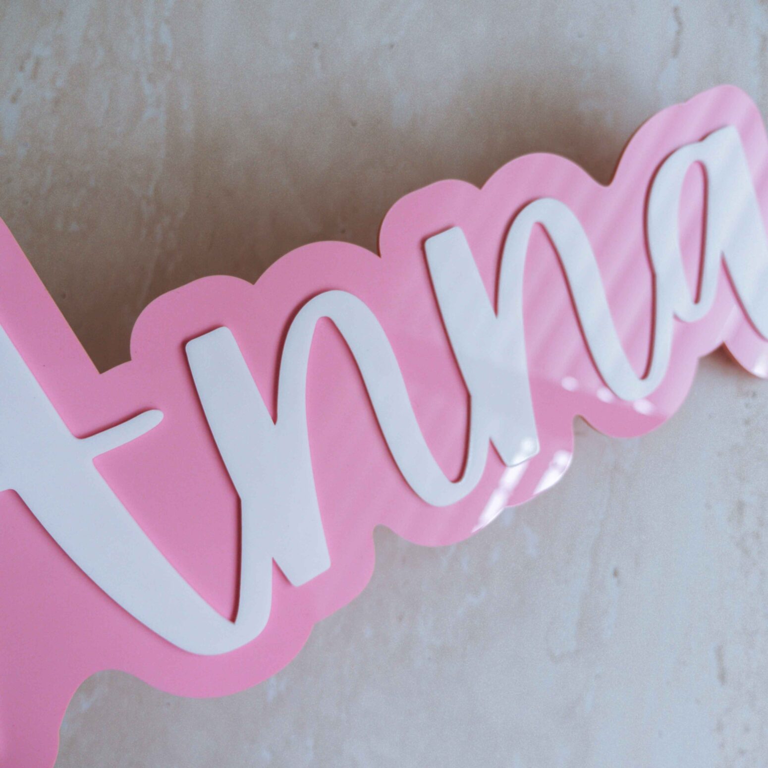 Layered Name Sign - Oh Coco