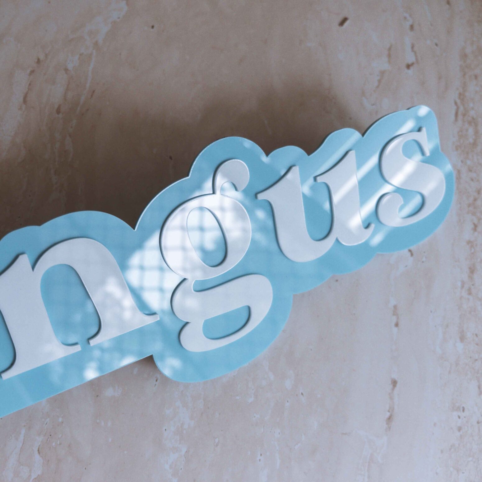 Double Layered Acrylic Name sign personalised - Oh Coco