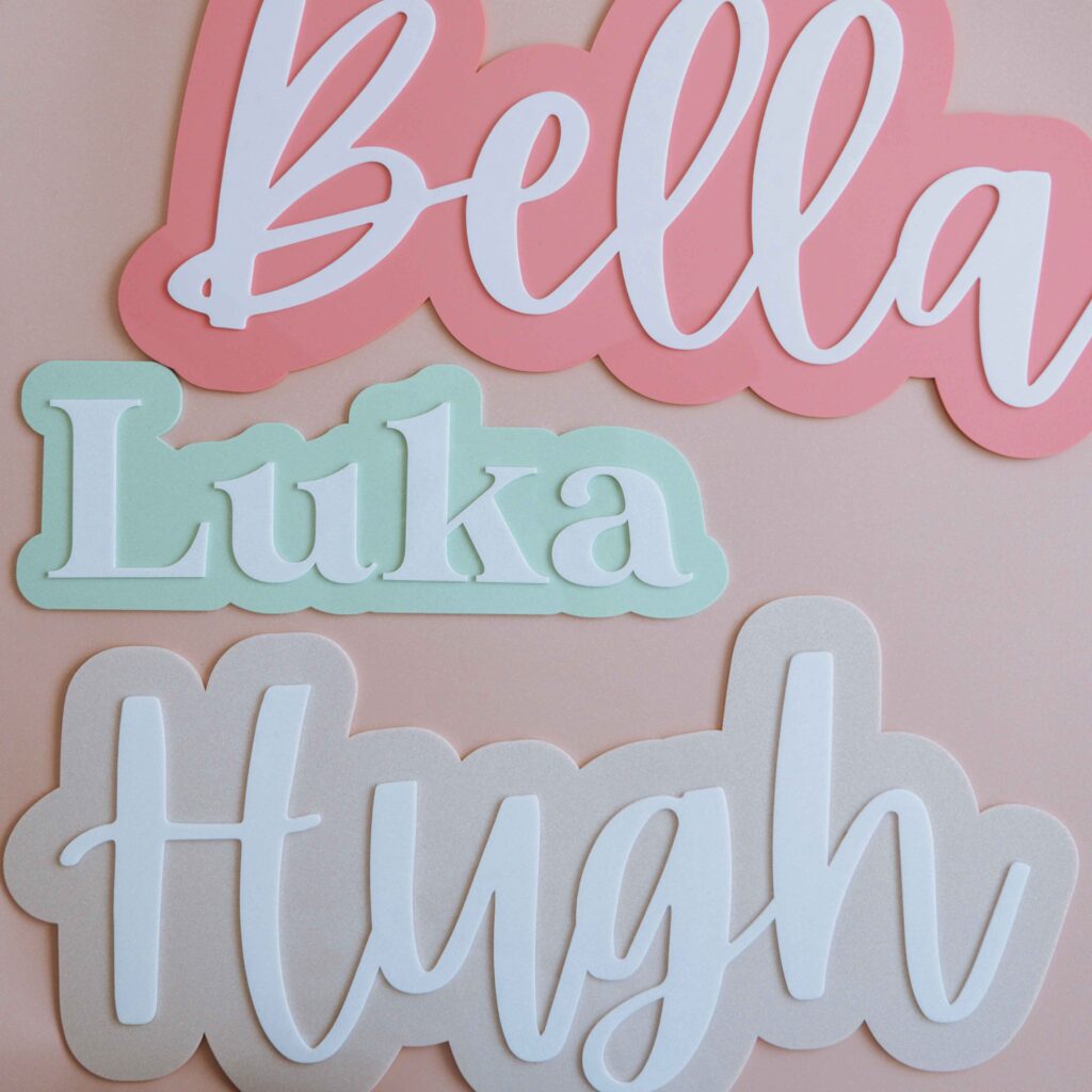 Double Layered Acrylic Name sign personalised - Oh Coco