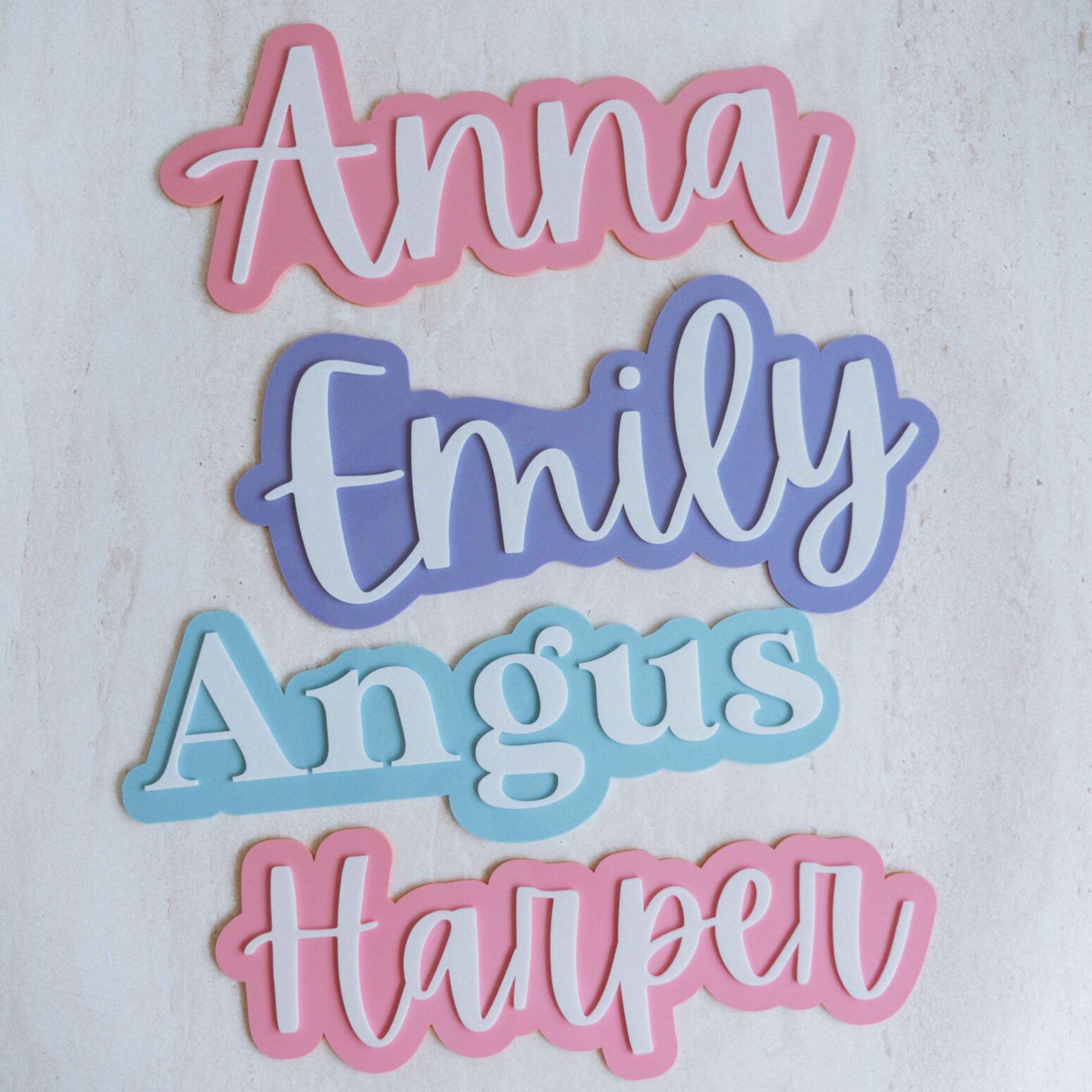 Double Layered Acrylic Name sign personalised - Oh Coco