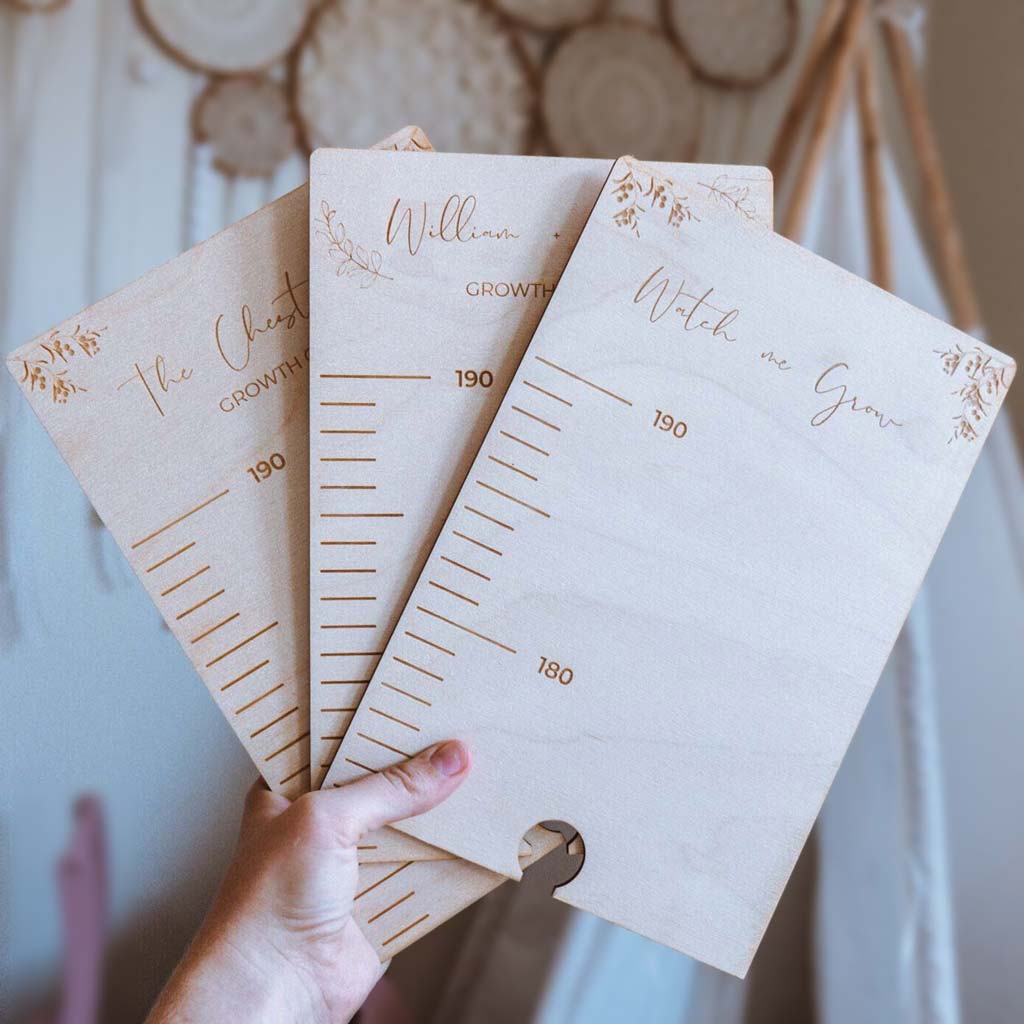 Personalised Wooden Height Growth Chart - Oh Coco