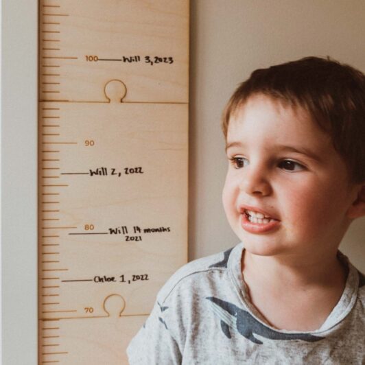 Personalised Wooden Height Growth Chart - Oh Coco