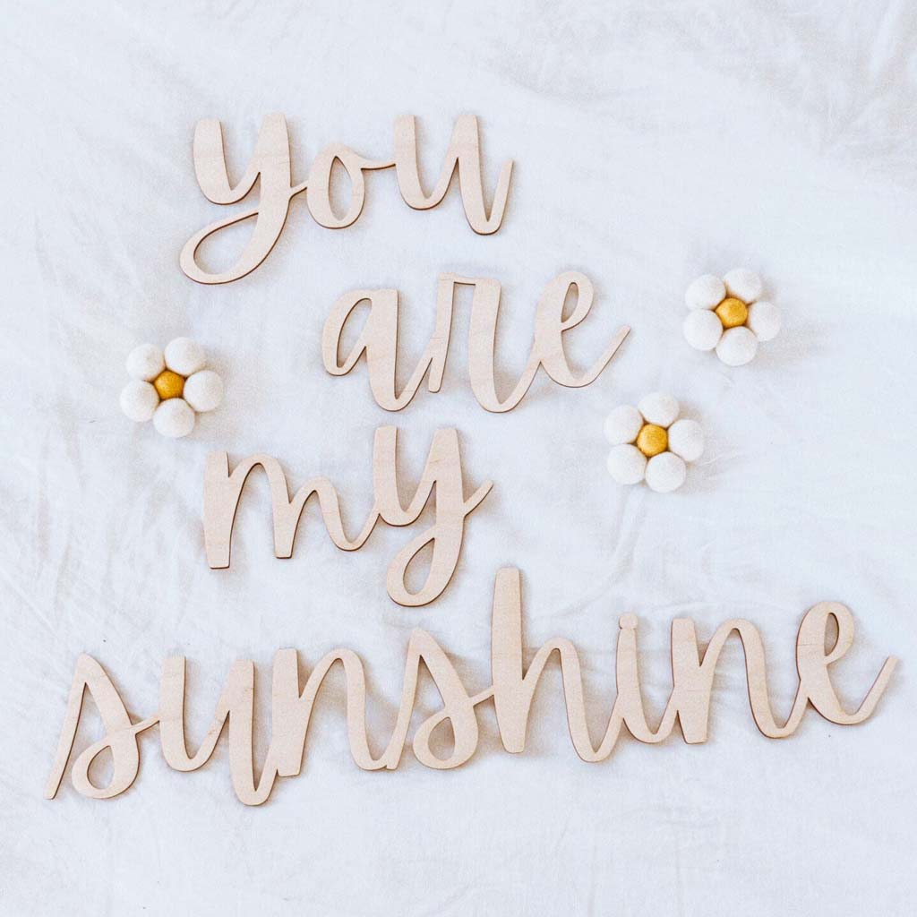 You are my sunshine Timber Wall Hanging Decal - Oh Coco