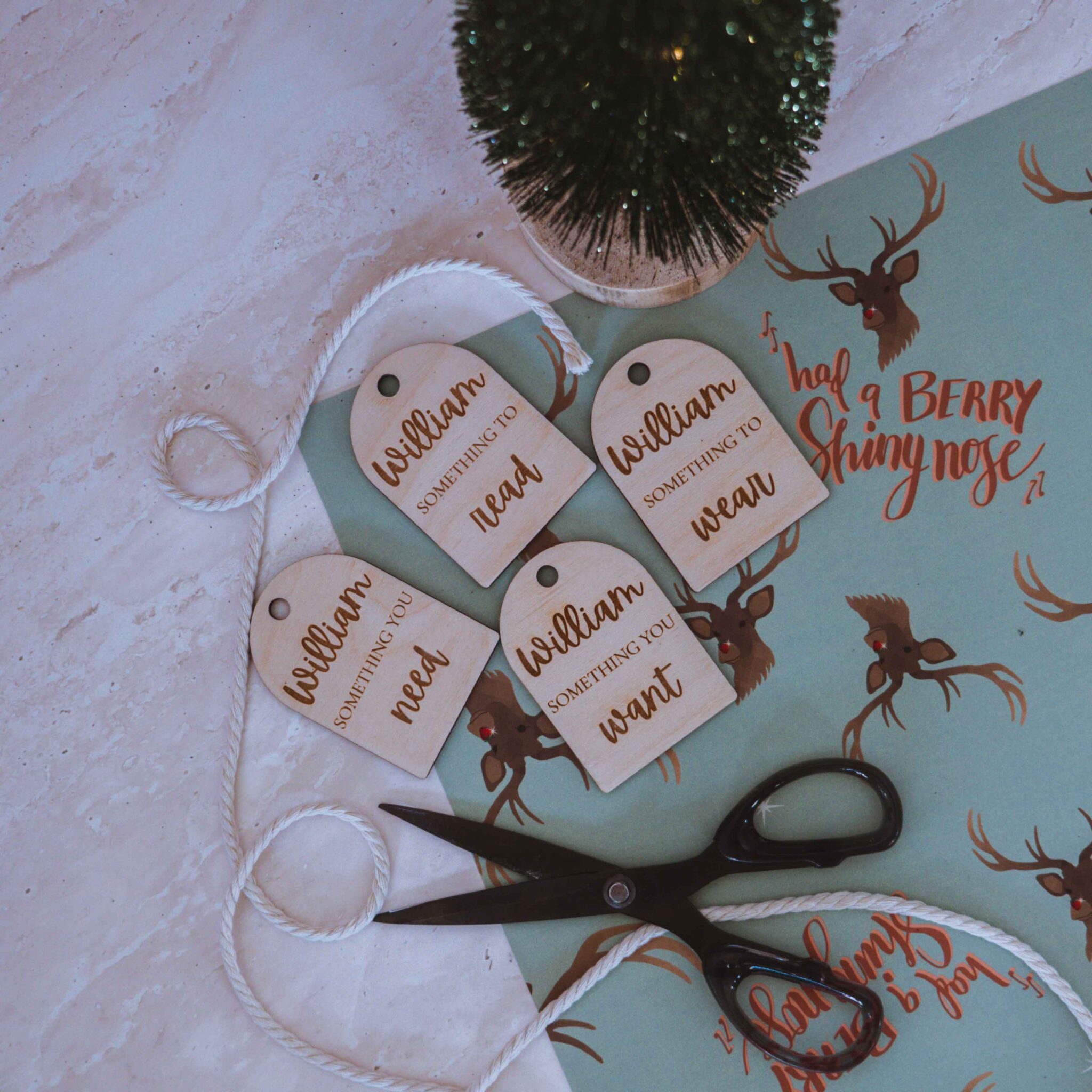 Personalised Timber Mindful Gift Tags - Oh Coco