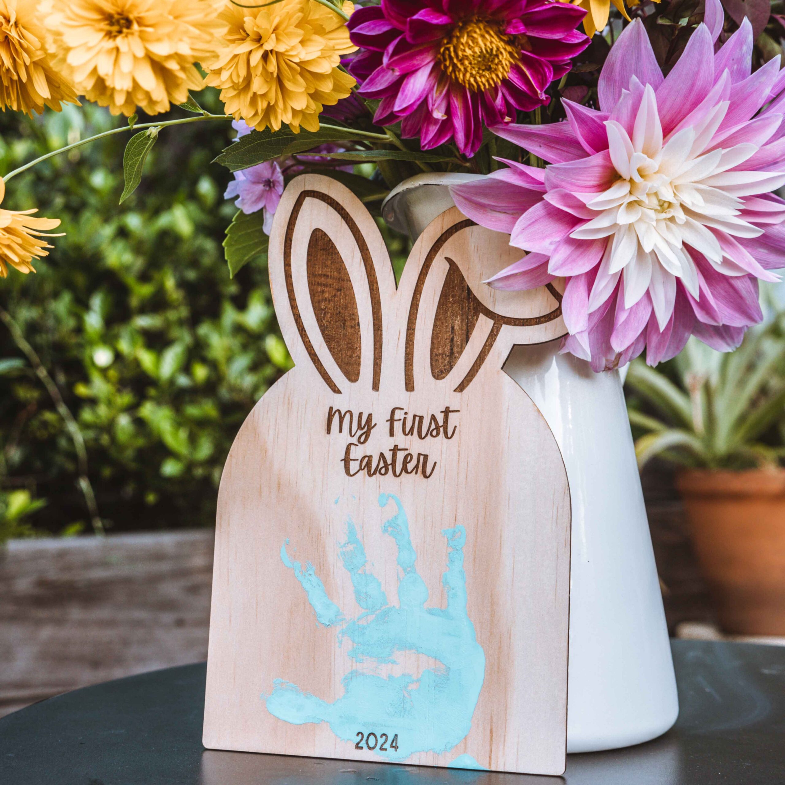 Easter Bunny Hand Print Keepsake - Oh Coco